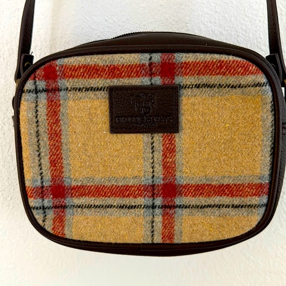 British Bag Company | Bags | Nwt Brown And Plaid Yellow British Bag ...